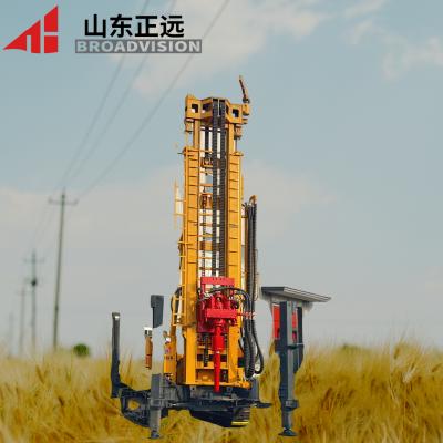 China 1000-meter high-efficiency and powerful top-drive type fully hydraulic water well drilling rig for sale