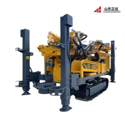 China Small auxiliary winch lifting force 1.5T Crawler Water Well Drilling Rig with Uphill Angle 21 Degrees and Max Rotary Speed 75 150r min for sale