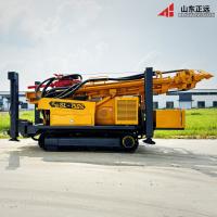 China Small auxiliary winch lifting force 2.5T crawler water well drilling rig weight of the rig 14T durable drilling solution for sale