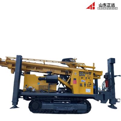 China Lifting force 35T Crawler Water Well Drilling Rig with Air Pressure 1.2 to 3.5mpa Durable Heavy Duty Drilling Equipment for sale