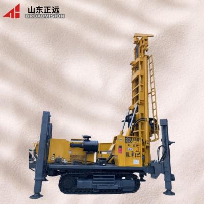 China Fast feeding speed 55mmin crawler water well drilling rig rotary drilling way designed for various geological conditions for sale