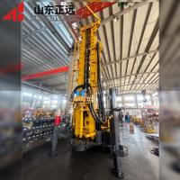 China Axial pressure 6T crawler water well drilling rig providing drilling depth up to 500 meters with fast lifting speed 29 meters per minute for sale