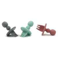 China Reusable Soft 28g ODM Baby Silicone Fork Self Feeding Training for sale
