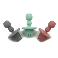China Reusable Soft 28g ODM Baby Silicone Fork Self Feeding Training for sale