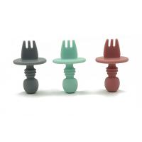China Reusable Soft 28g ODM Baby Silicone Fork Self Feeding Training for sale