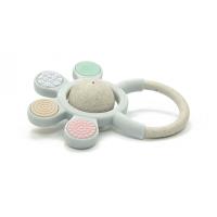 China Organic BPA Free OEM 10.5cm Silicone Teething Rattle for sale