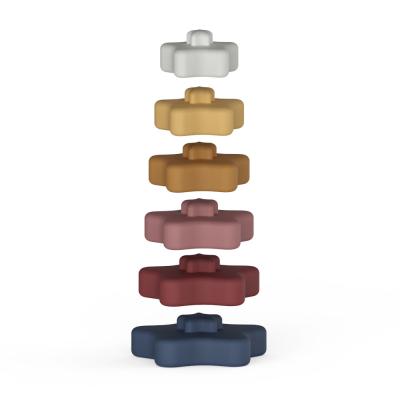 China BPA Free Silicone EN71 Infant Stacking Toys Child Stacking Blocks for sale