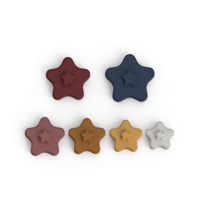 China Educational 125mm Tall Baby Stacking Toy BPA BPS Free Star Shape for sale