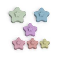China Waterborne Paint 95mm Wide Baby Stacking Toy OEM Star Shape for sale