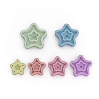 China Waterborne Paint 95mm Wide Baby Stacking Toy OEM Star Shape for sale