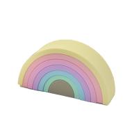 China Small Rainbow Pantone Color Silicone Stacking Toys Made By Hand for sale