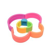 China PVC BPA Free Silicone Rainbow Stacker Educational Fun Customized Logo for sale