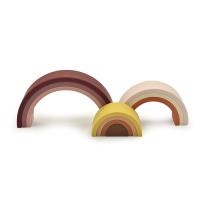 China 35.5cm Baby Stacking Toy Fun Teeth Silicone Giant Arched Blocks for sale