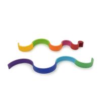 China Educational Silicone Blocks Latex Free Baby Stacking Toy Big Rainbow for sale