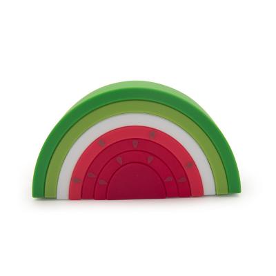 China Child Safe Rainbow Blocks Non PBA Baby Stacking Toys For Babies for sale