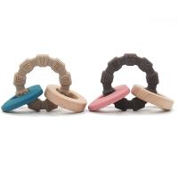 China Antibacteria Ocean Blue Silicone Wood Teether Easy To Grab Shake for sale