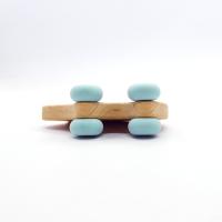 China BPA Free Imported Beech Wooden Silicone Teether Customized Colors for sale