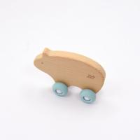 China Heat Resistant Odorless PVC Free Wooden Silicone Teether Easily Claned for sale
