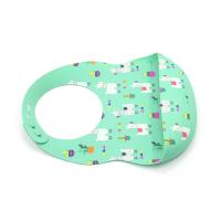 China Customisable Patterns BSCI SGS Baby Silicone Bib With Pocket for sale