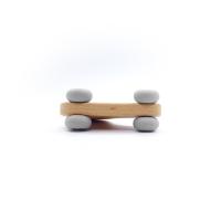 China Fox Car Shape Wheelie Wooden Silicone Teether For Toddler OEM Service for sale
