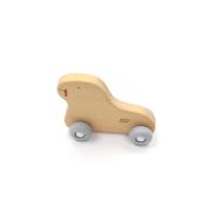 China Fox Car Shape Wheelie Wooden Silicone Teether For Toddler OEM Service for sale