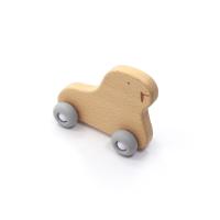 China Fox Car Shape Wheelie Wooden Silicone Teether For Toddler OEM Service for sale