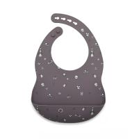 China Cartoon Animal Newborn 4.2oz Baby Silicone Bib Adjustable Eating Waterproof for sale
