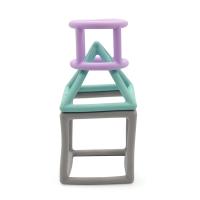 China Custom Logo Geometric Food Grade Silicone Teethers Natural Non Toxic for sale