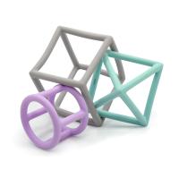 China Custom Logo Geometric Food Grade Silicone Teethers Natural Non Toxic for sale
