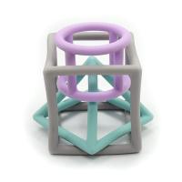 China Custom Logo Geometric Food Grade Silicone Teethers Natural Non Toxic for sale