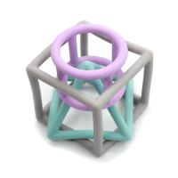 China Custom Logo Geometric Food Grade Silicone Teethers Natural Non Toxic for sale