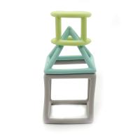 China Silicone Geometry Teether FDA Approved Teething Toys For Baby for sale