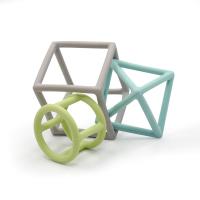 China Silicone Geometry Teether FDA Approved Teething Toys For Baby for sale