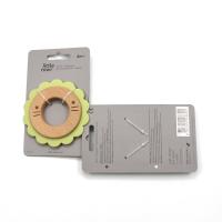 China Organic Natural Beech FDA Standard Wooden Silicone Teether for sale
