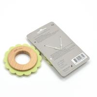 China Organic Natural Beech FDA Standard Wooden Silicone Teether for sale