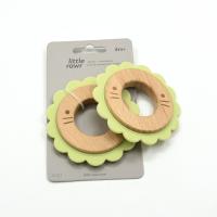 China Organic Natural Beech FDA Standard Wooden Silicone Teether for sale