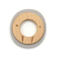 China Grey Walrus Shaped Silicone Beech Wooden Teething Rings BPA Free for sale