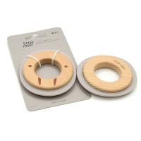 China Grey Walrus Shaped Silicone Beech Wooden Teething Rings BPA Free for sale
