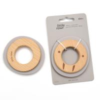 China Grey Walrus Shaped Silicone Beech Wooden Teething Rings BPA Free for sale