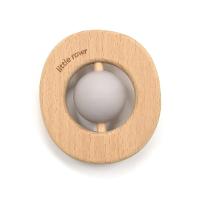 China Movable Rattle Ball Walrus Shape Wooden Silicone Teether Safe For Baby for sale