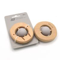 China Movable Rattle Ball Walrus Shape Wooden Silicone Teether Safe For Baby for sale