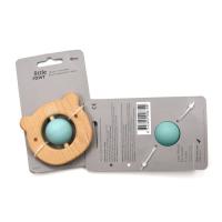 China Non Toxic Bear Shaped Movable Ball Silicone Teether Safe For Baby for sale