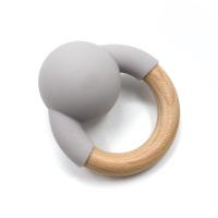 China Organic FSC Certified Beech Wooden Silicone Teether Walrus Shape for sale