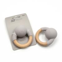 China Organic FSC Certified Beech Wooden Silicone Teether Walrus Shape for sale