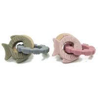 China Non Toxic Food Grade OEM Unisex Silicone Wood Teether EU Style Fish Shape for sale