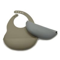 China OEM Soft Non Toxic Waterproof Washable Baby Silicone Bib Food Grade for sale