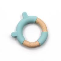 China Organic Beech Wooden OEM Silicone Baby Chew Toys FSC Certified for sale
