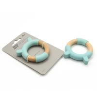 China Organic Beech Wooden OEM Silicone Baby Chew Toys FSC Certified for sale