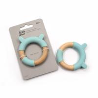 China Organic Beech Wooden OEM Silicone Baby Chew Toys FSC Certified for sale