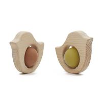 China Personalized Educational Baby 53g Silicone Teething Rattle for sale